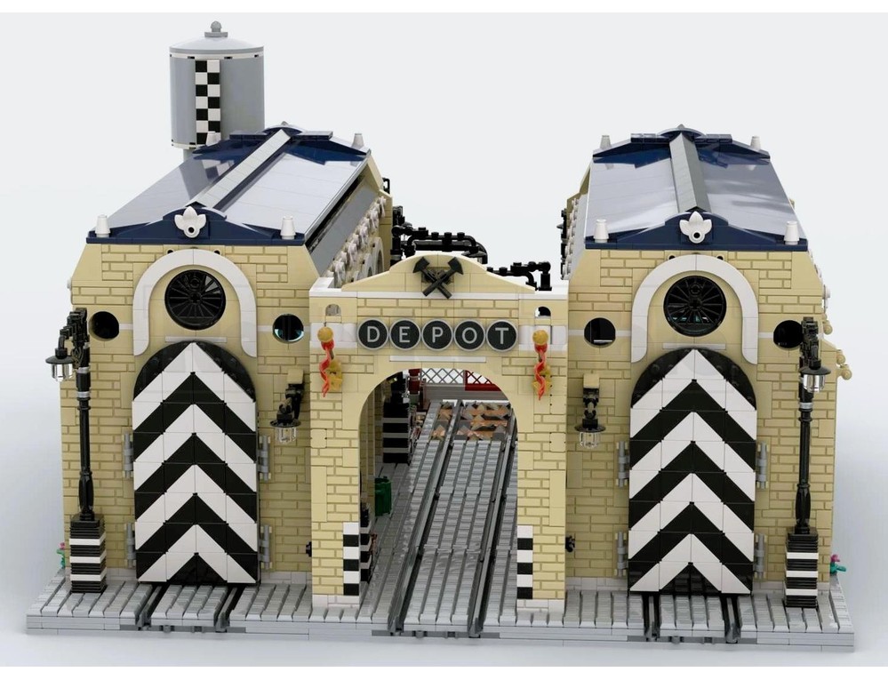 LEGO MOC-228324 Railway Old Depot by Albox82 | Rebrickable - Build with ...