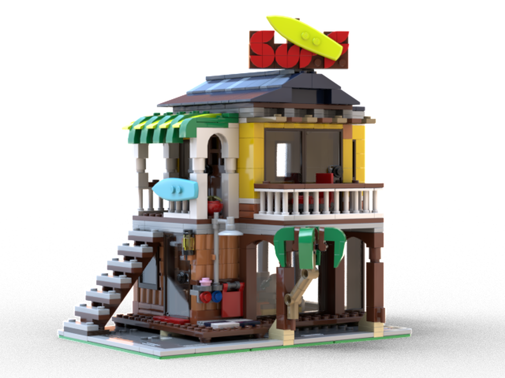 LEGO MOC-228347 Modular Surfer Beach House by BrickAndBuildsI ...