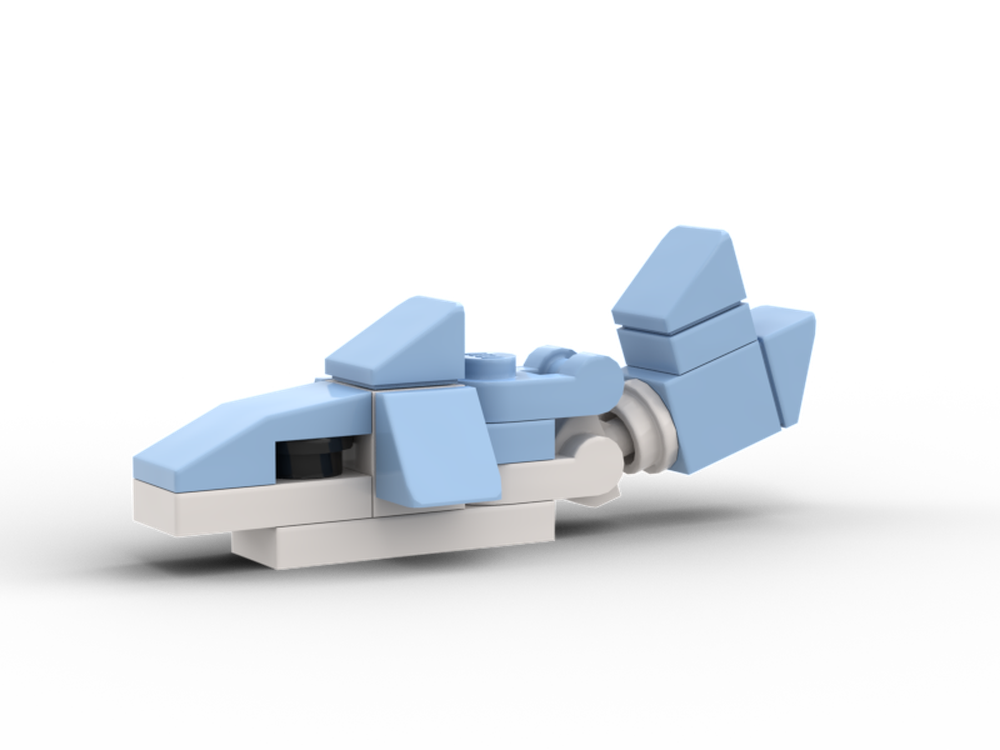 LEGO MOC Minifig scale Blåhaj by Littlehof5 | Rebrickable - Build with LEGO