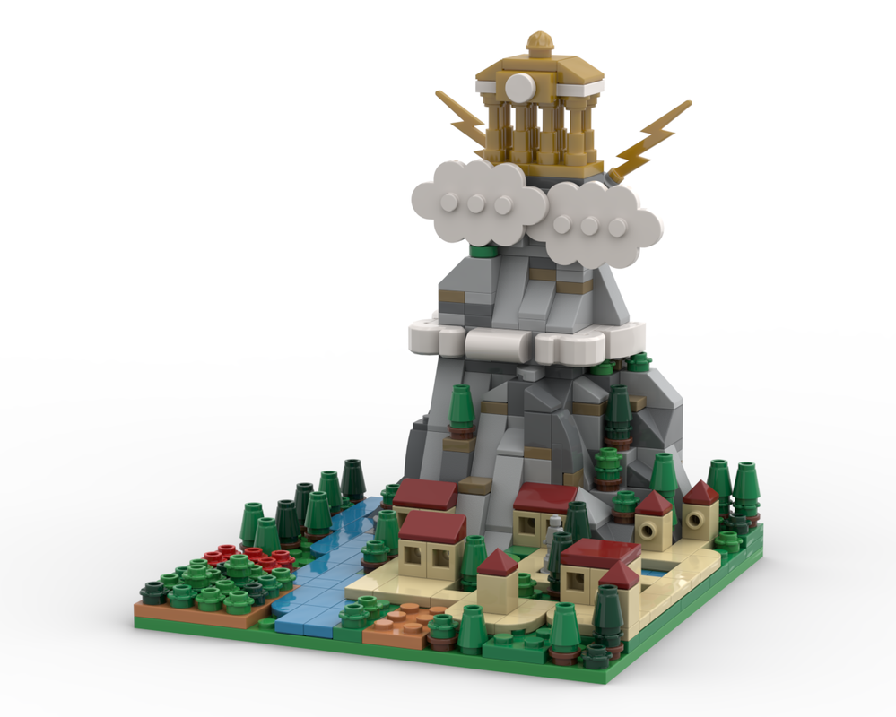 LEGO MOC Mount Olympus and City of Thebes (Microscale) by Check_out_my ...