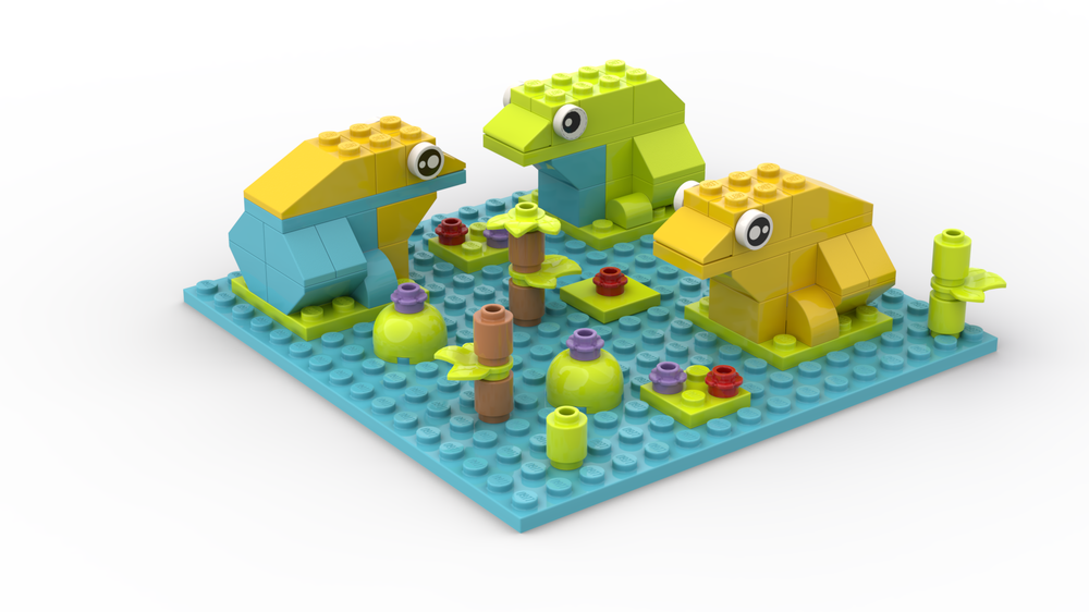 LEGO MOC 11044 Frogs by Lenarex | Rebrickable - Build with LEGO
