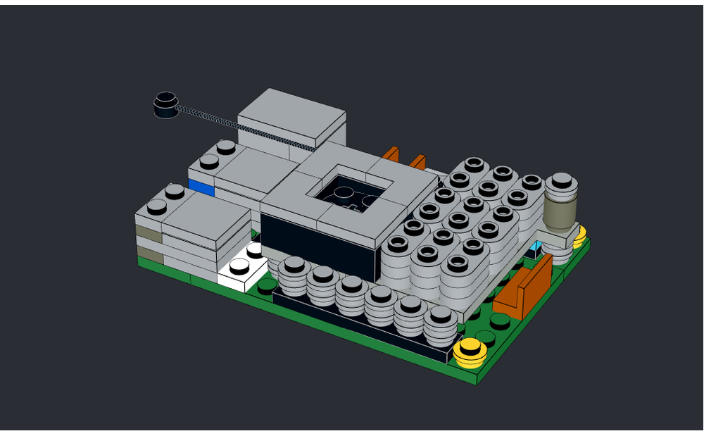 LEGO MOC Raspberry pi 5 with cooler by Penguin2.0 | Rebrickable - Build ...