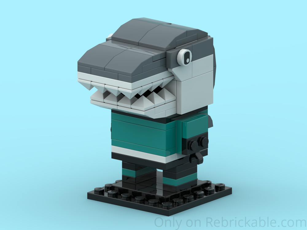 LEGO MOC Brickheadz Sharkie Mascot by aa_lego_creations | Rebrickable ...