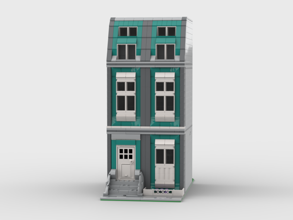LEGO MOC Modular Townhouse Facade by BrickAndBuildsI | Rebrickable ...