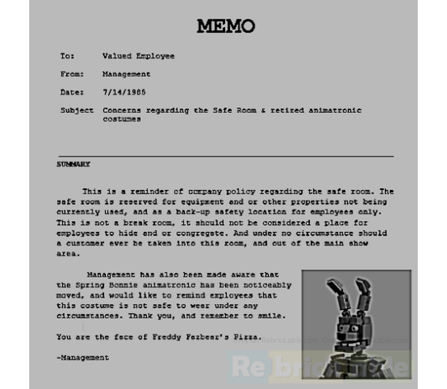 LEGO MOC Spring Bonnie - Five Nights at Freddy's by 2MyTailfin ...