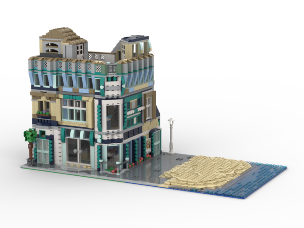LEGO MOC Modular 32x32 Beach Baseplate by BrickAndBuildsI | Rebrickable ...