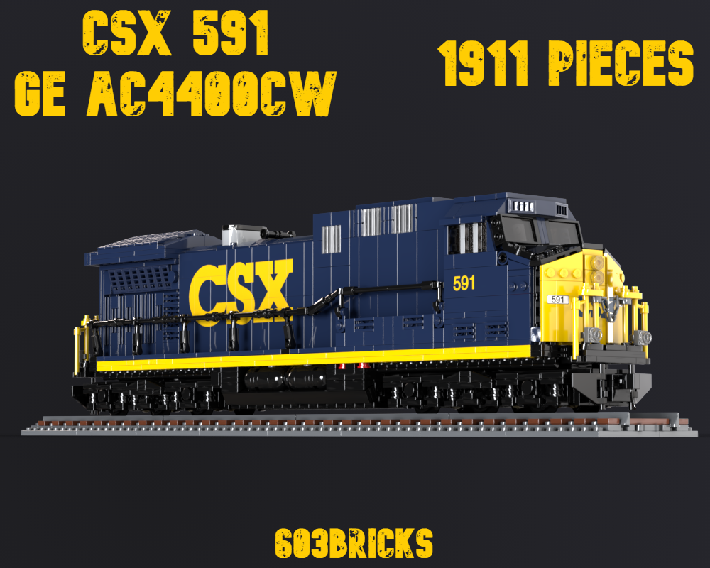 LEGO MOC CSX 591 GE AC4400CW by 603bricks | Rebrickable - Build with LEGO