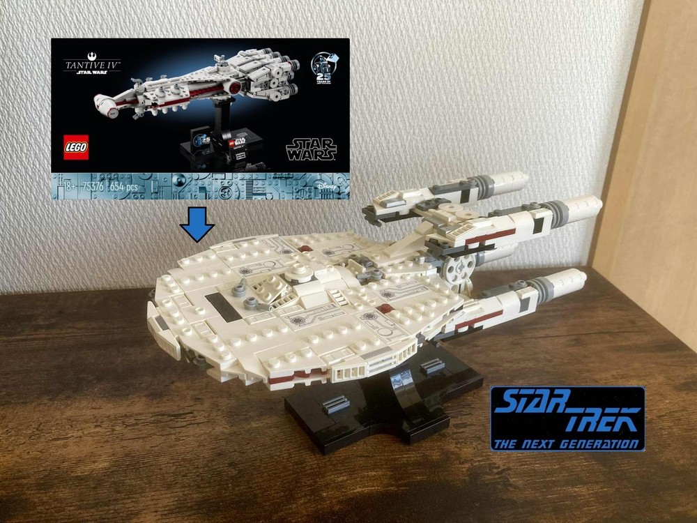 LEGO MOC USS Stargazer NCC-2893 Midi-Scale by CreationCaravan (Brad ...