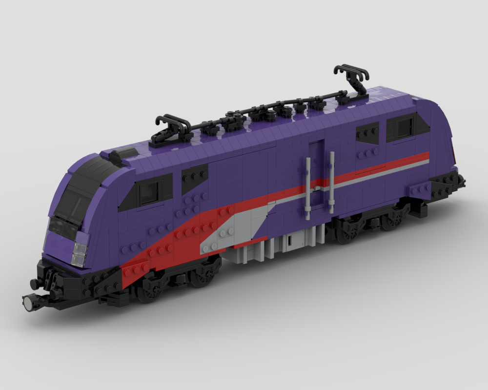 LEGO MOC Nightjet Siemens Taurus train locomotive with PF in dark ...