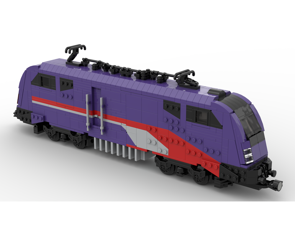 LEGO MOC Nightjet Siemens Taurus train locomotive with PF in dark ...