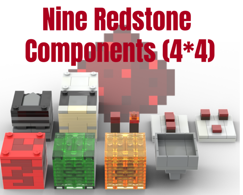 LEGO MOC-229056 Nine Redstone Components (4*4) by BrickTactician ...