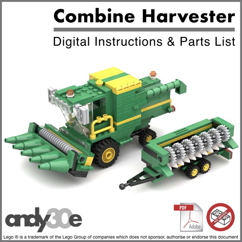 LEGO MOC Combine Harvester Set by andy30e | Rebrickable - Build with LEGO
