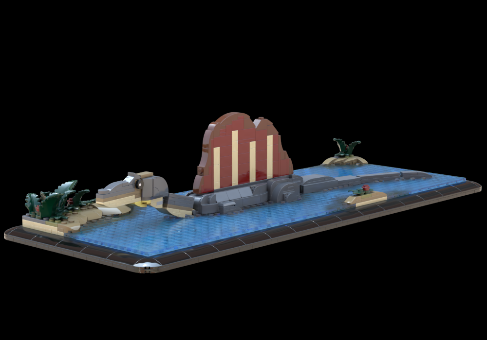 LEGO MOC Swimming Spinosaurus by OrchardBuilds | Rebrickable - Build ...