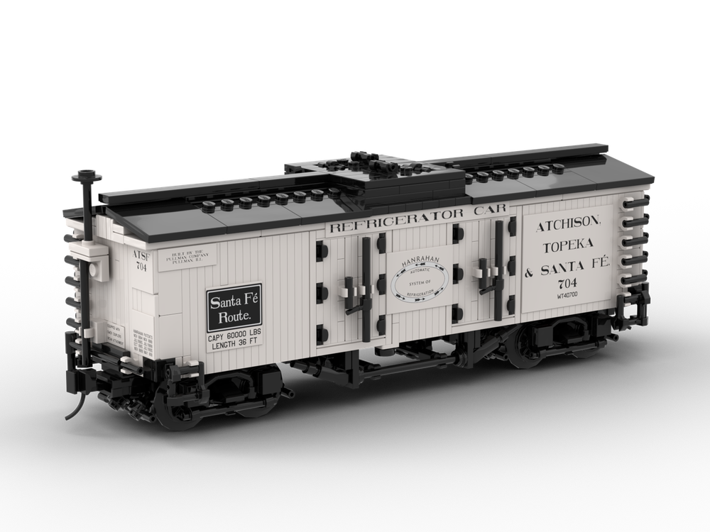 LEGO MOC ATSF Hanrahan Reefer by Yellow.LXF | Rebrickable - Build with LEGO