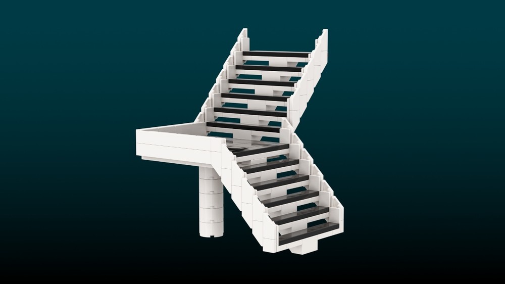 LEGO MOC Modern Stairs by felix.rebricks | Rebrickable - Build with LEGO