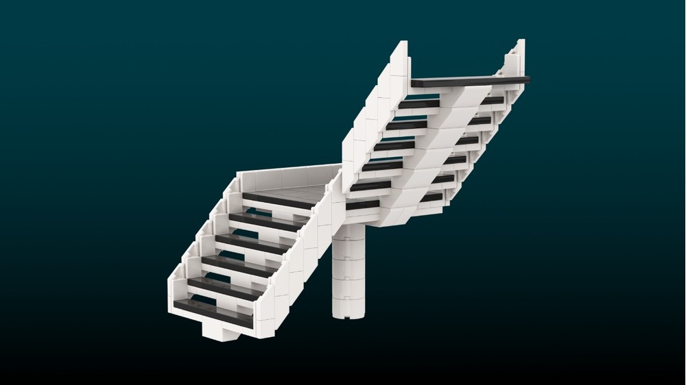 LEGO MOC Modern Stairs by felix.rebricks | Rebrickable - Build with LEGO