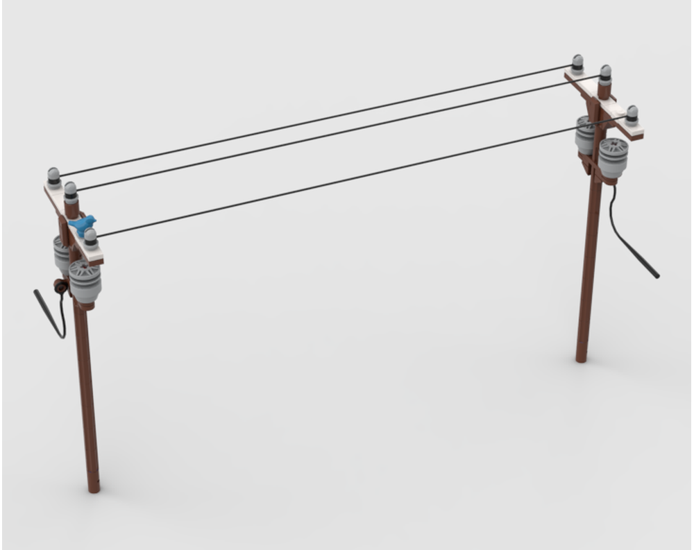 LEGO MOC Powerline / Utility Pole by OldBrickRoad | Rebrickable - Build ...