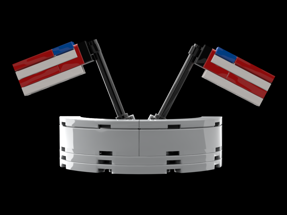 LEGO MOC US flag desk display by Bricktherory | Rebrickable - Build ...