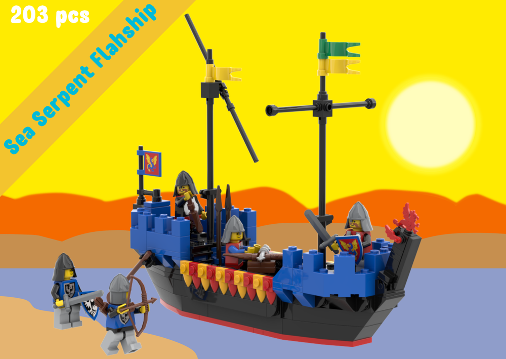 LEGO MOC Sea Serpent Flagship by Surcote | Rebrickable - Build with LEGO