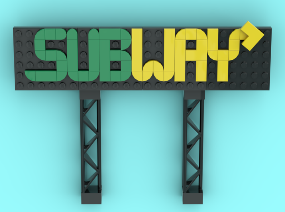 LEGO MOC-229387 Subway billboard for your modular building's roof by ...
