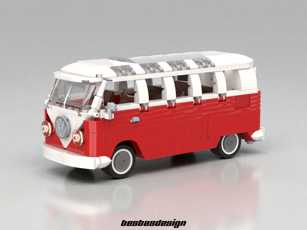 LEGO MOC-229412 Volkswagen Transporter T1 Samba (red) by besbasdesign ...