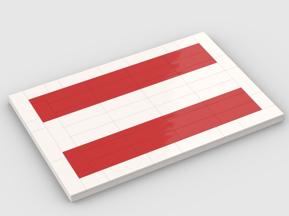 LEGO MOC Flag of Austria by Lovvy | Rebrickable - Build with LEGO