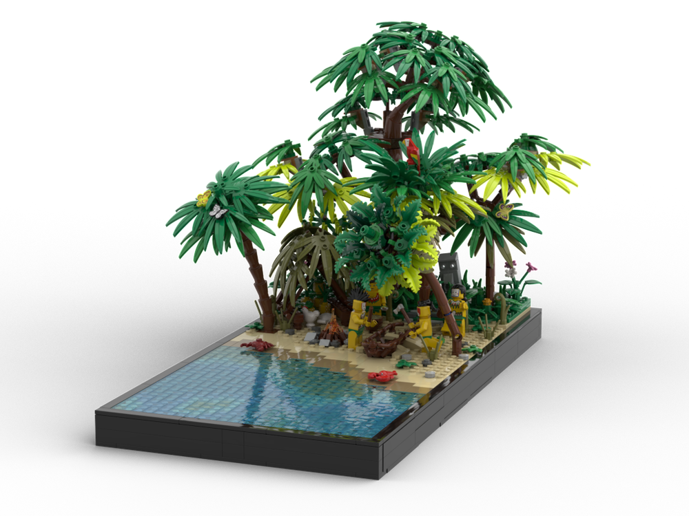 LEGO MOC Islanders outrigger canoe making by JollyRogers8441 ...