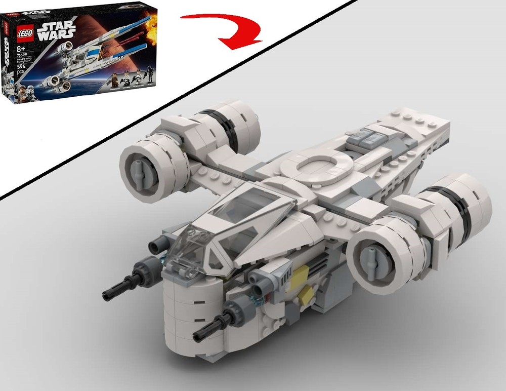 LEGO MOC Snowy Razor Crest by A_Great_Builder | Rebrickable - Build ...