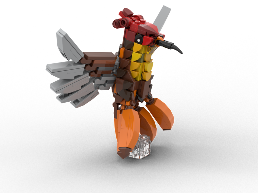 LEGO MOC Ruby-topaz hummingbird by makoto_lake | Rebrickable - Build ...