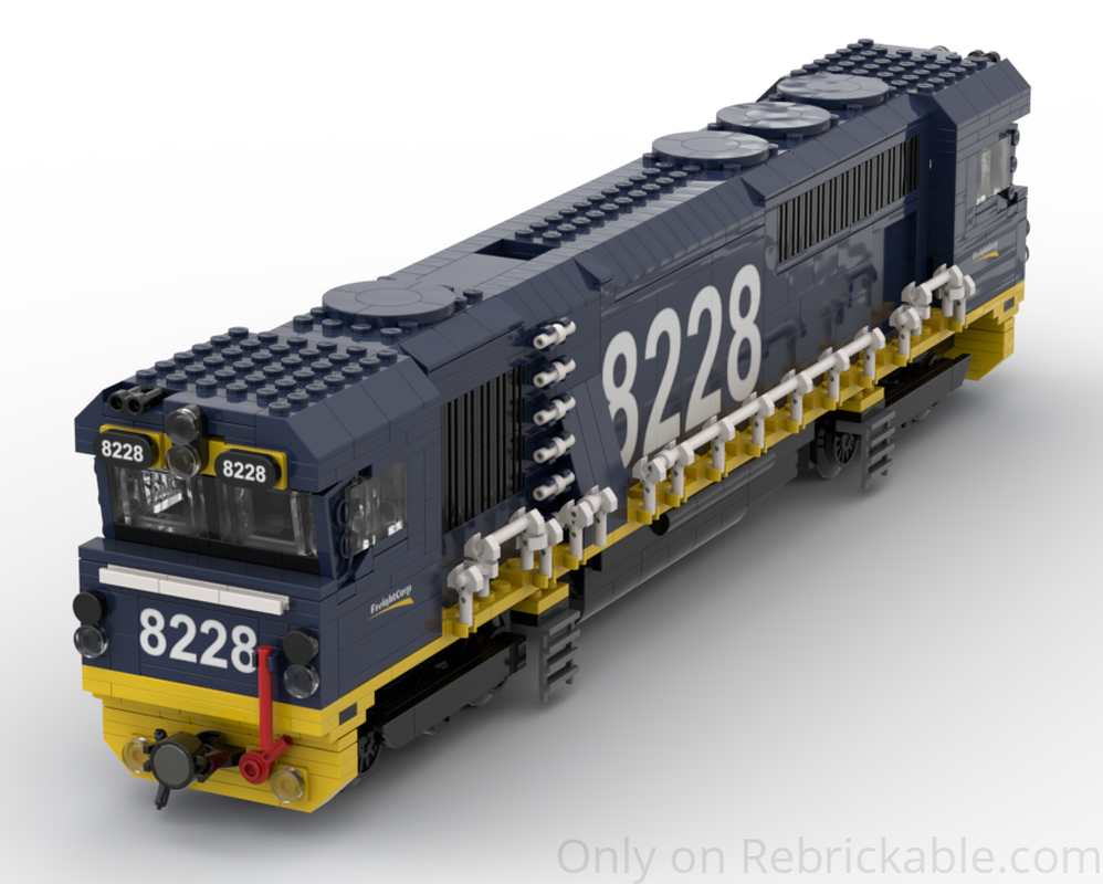 LEGO MOC NSW 82 Class Freightcorp Locomotive | 8 - Wide | Power ...