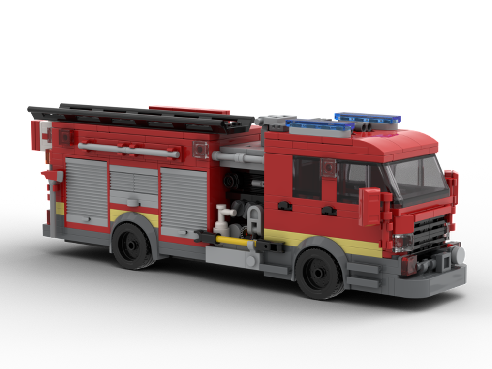 LEGO MOC Fire Truck | Engine 1 by NLdude77 | Rebrickable - Build with LEGO