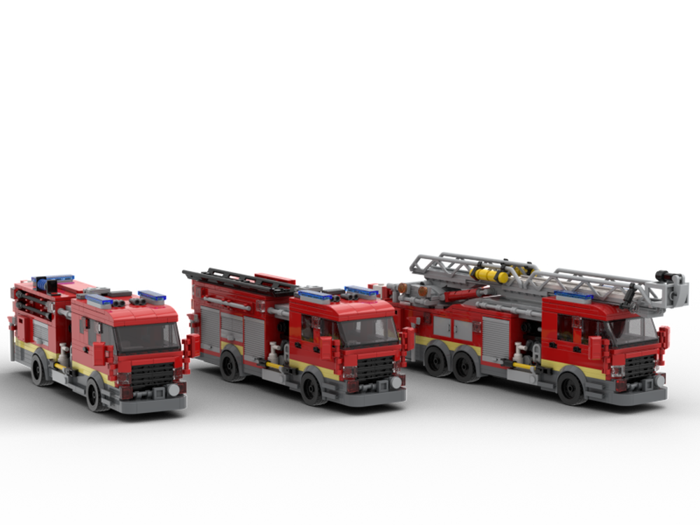 LEGO MOC-229662 Fire Truck Bundle | Ladder 1, Engine 1, and Engine 2 by ...
