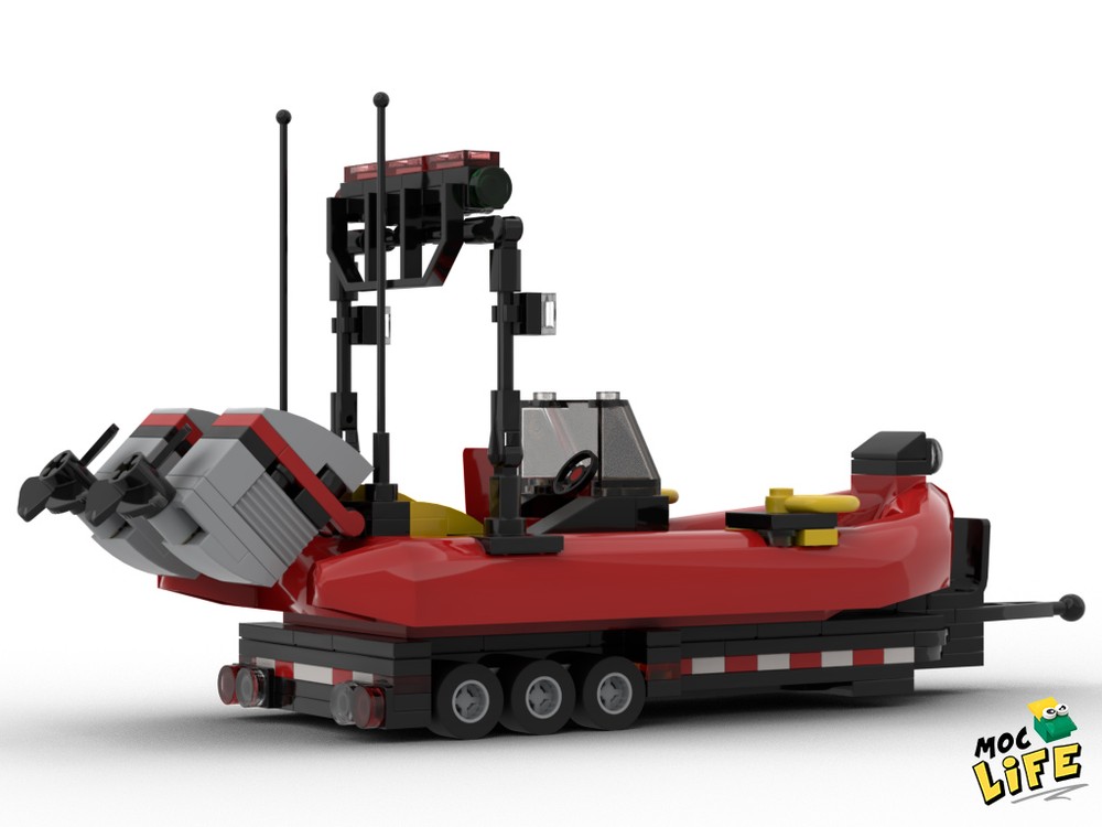 LEGO MOC Lifeguard boat with trailer by MocLife | Rebrickable - Build ...