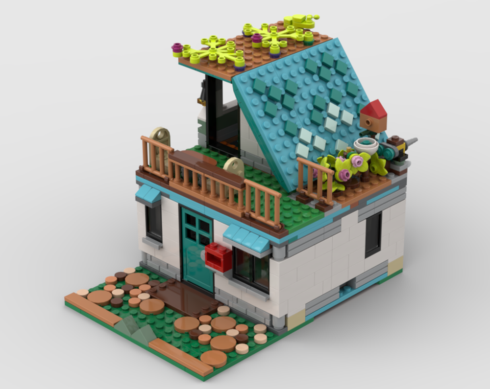 LEGO MOC 16 wide Modular Cozy house by FlaringK | Rebrickable - Build with LEGO