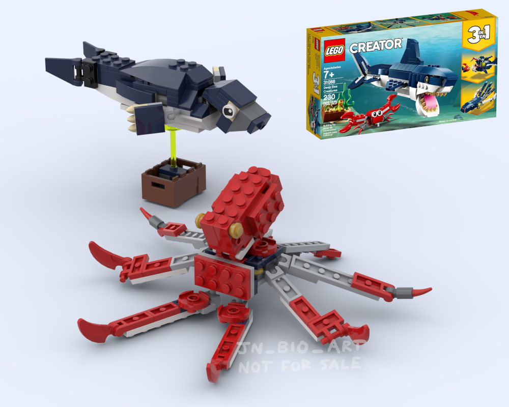 LEGO MOC Harbor Seal and Giant Octopus - 31088 Deep Sea Creatures alt ...
