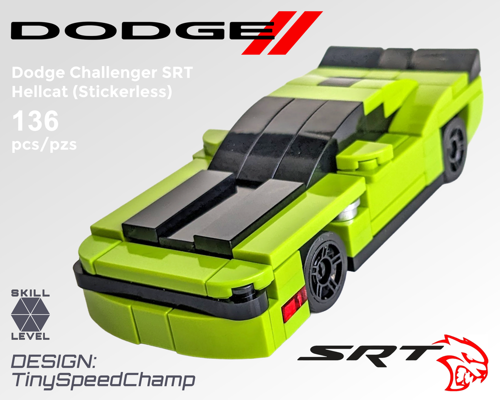 LEGO MOC-229831 Tiny Dodge Challenger SRT Hellcat (Stickerless) by ...