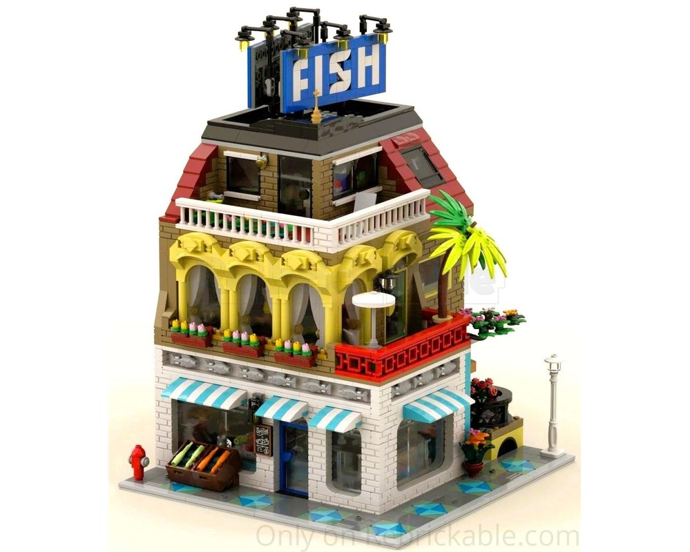 LEGO MOC Corner Fish Shop by Albox82 | Rebrickable - Build with LEGO