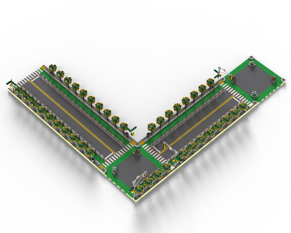 LEGO MOC MILS City Road Plates With Bike Lanes by 603bricks ...