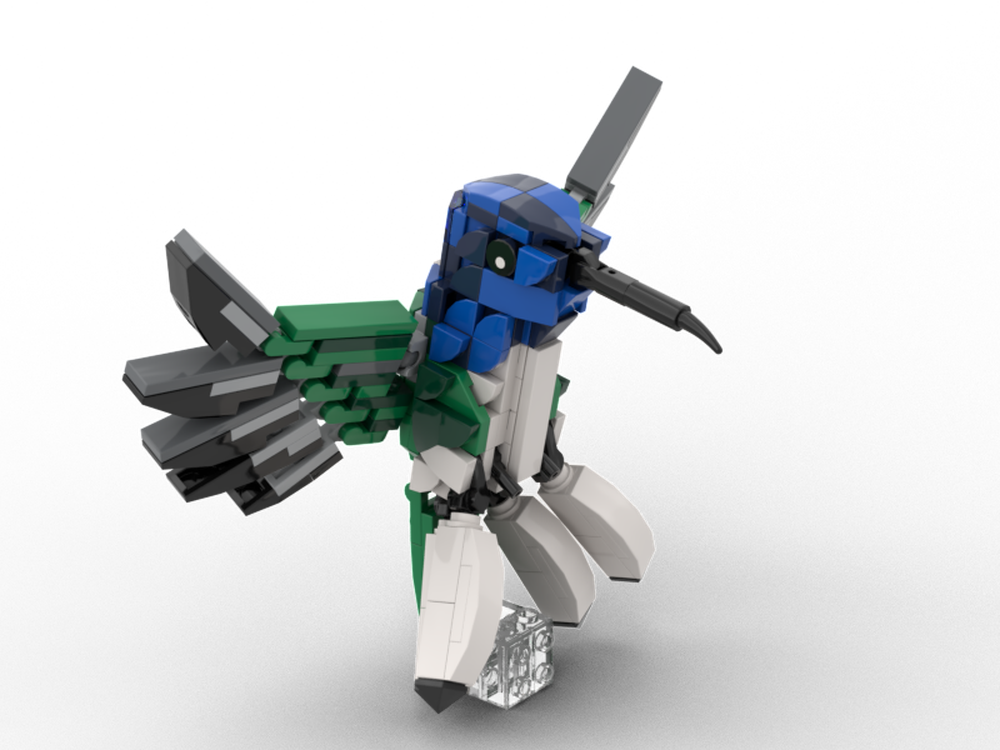 LEGO MOC Hummingbird No.4 (White necked jacobin) by makoto_lake ...