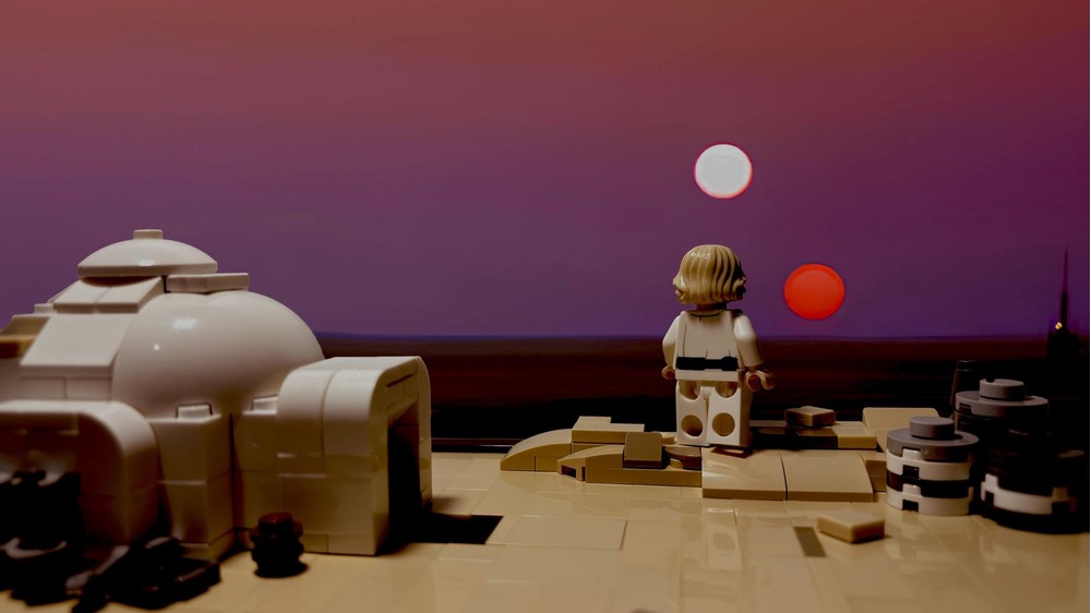 LEGO MOC Binary Sunset Diorama by sw_lab | Rebrickable - Build with LEGO