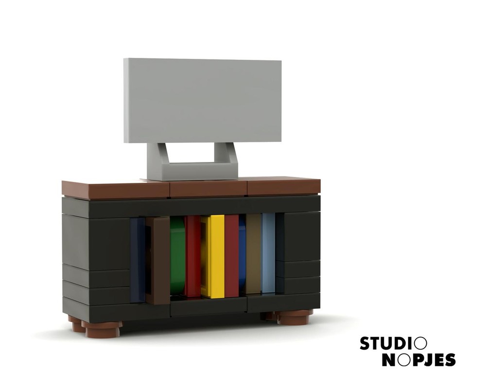 LEGO MOC-230156 TV Cabinet with Books by Roloff | Rebrickable - Build ...