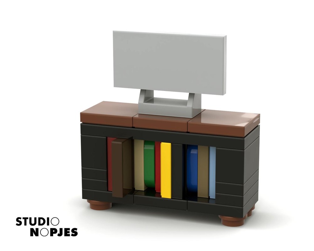 LEGO MOC-230156 TV Cabinet with Books by Roloff | Rebrickable - Build ...