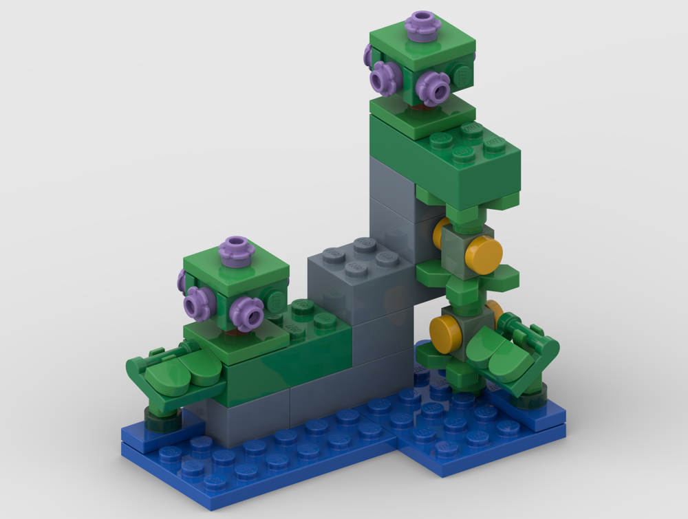 LEGO MOC 2X The Lush Cave Fight by everybodyYoYo | Rebrickable - Build ...