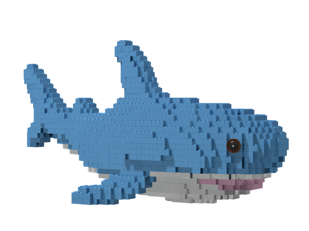 LEGO MOC Life size Baby Blåhaj by Littlehof5 | Rebrickable - Build with ...