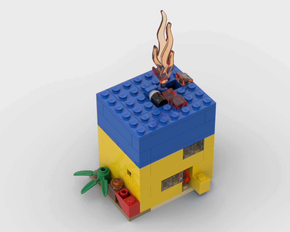 LEGO MOC Burning House Kinetic Sculpture by Rovel | Rebrickable - Build ...