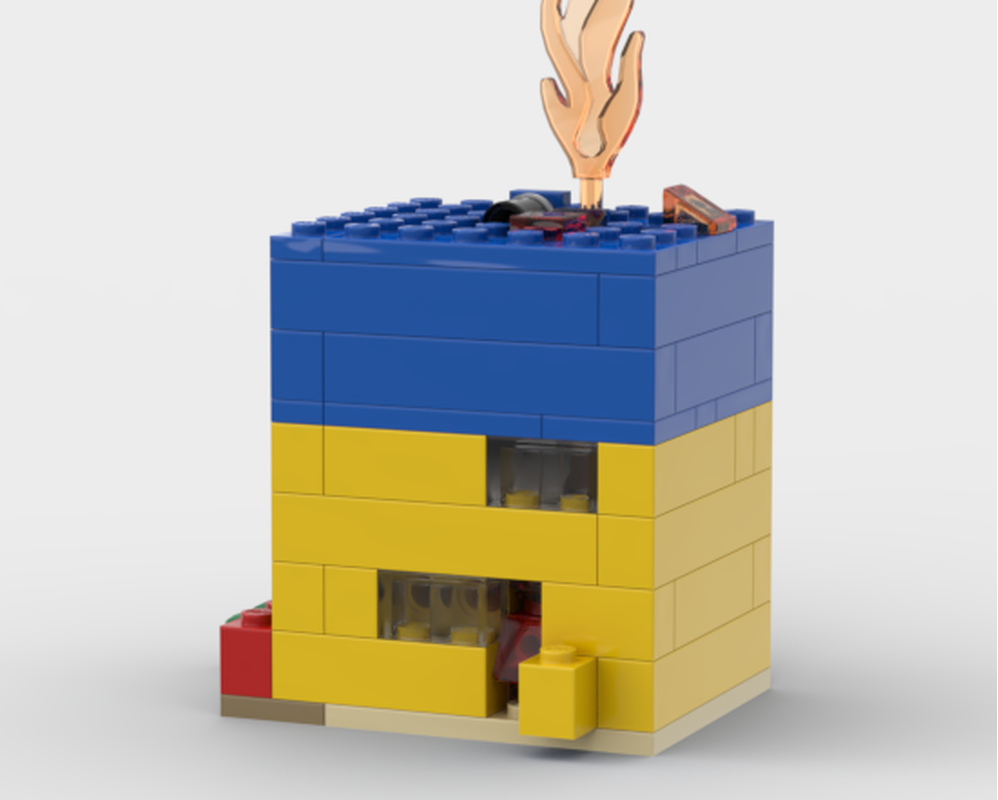 LEGO MOC-230221 Burning House Kinetic Sculpture by Rovel | Rebrickable ...