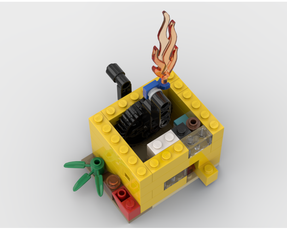 LEGO MOC-230221 Burning House Kinetic Sculpture by Rovel | Rebrickable ...