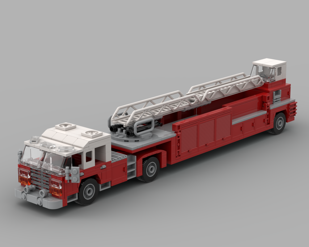 LEGO MOC Seagrave Tiller Truck by leeggoo_Creator | Rebrickable - Build ...