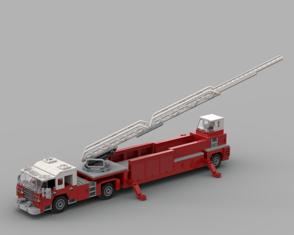 LEGO MOC Seagrave Tiller Truck by leeggoo_Creator | Rebrickable - Build ...