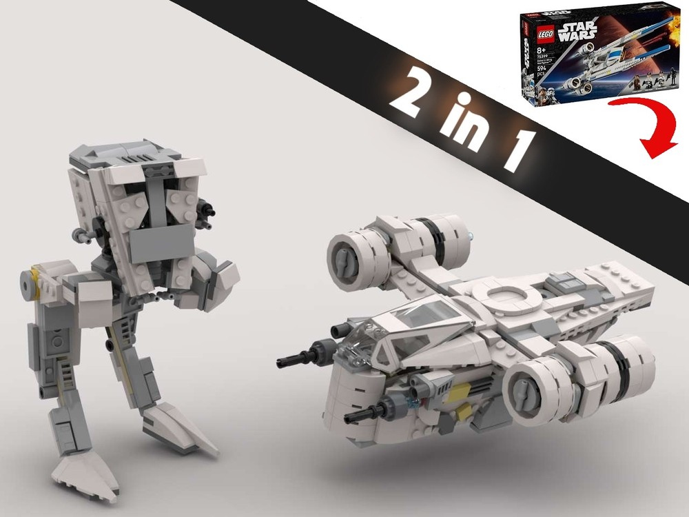 LEGO MOC 2 in 1 Razor Crest and AT-ST by A_Great_Builder | Rebrickable ...